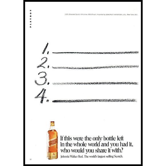 Johnnie Walker | Art | 971 Johnnie Walker Red Label Scotch Vintage ...